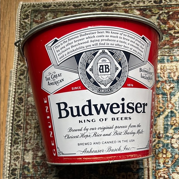 Budweiser | Storage & Organization | Budweiser Red Ice Bucket | Poshmark